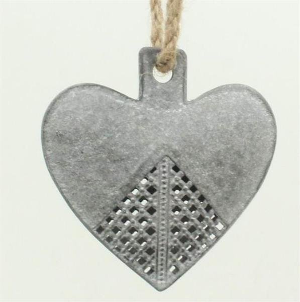 Metal hjerte i snor - kun kr. 49,-